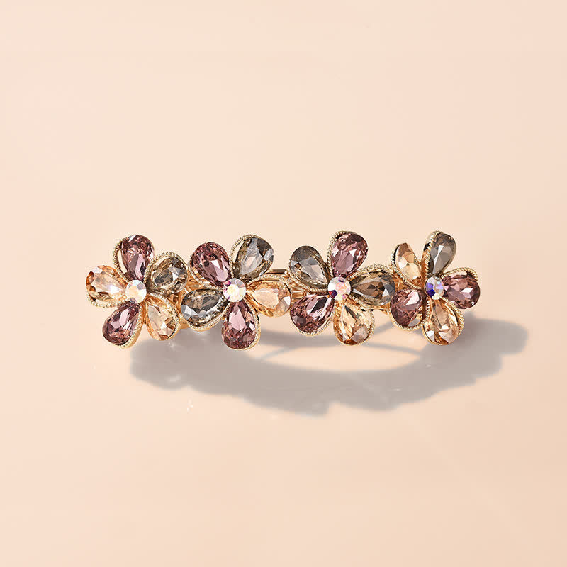Women's Cute Crystal Flower Horizontal Hair Clip – FloralTrip