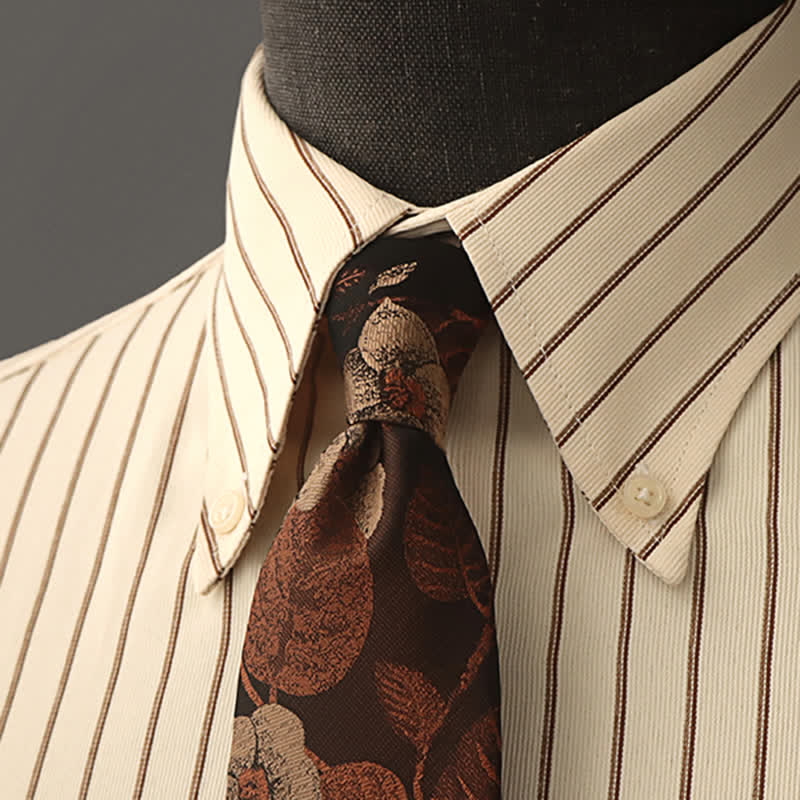Men's Autumn Brown Leaves Floral Bow Tie Necktie – FloralTrip
