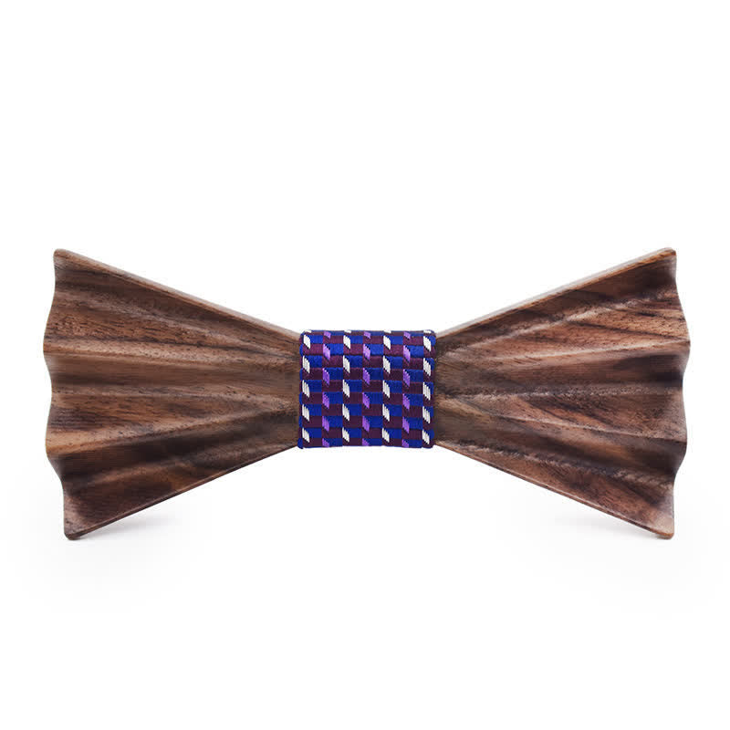 Men's Dark Stereo 3D Folded Wooden Bow Tie – FloralTrip